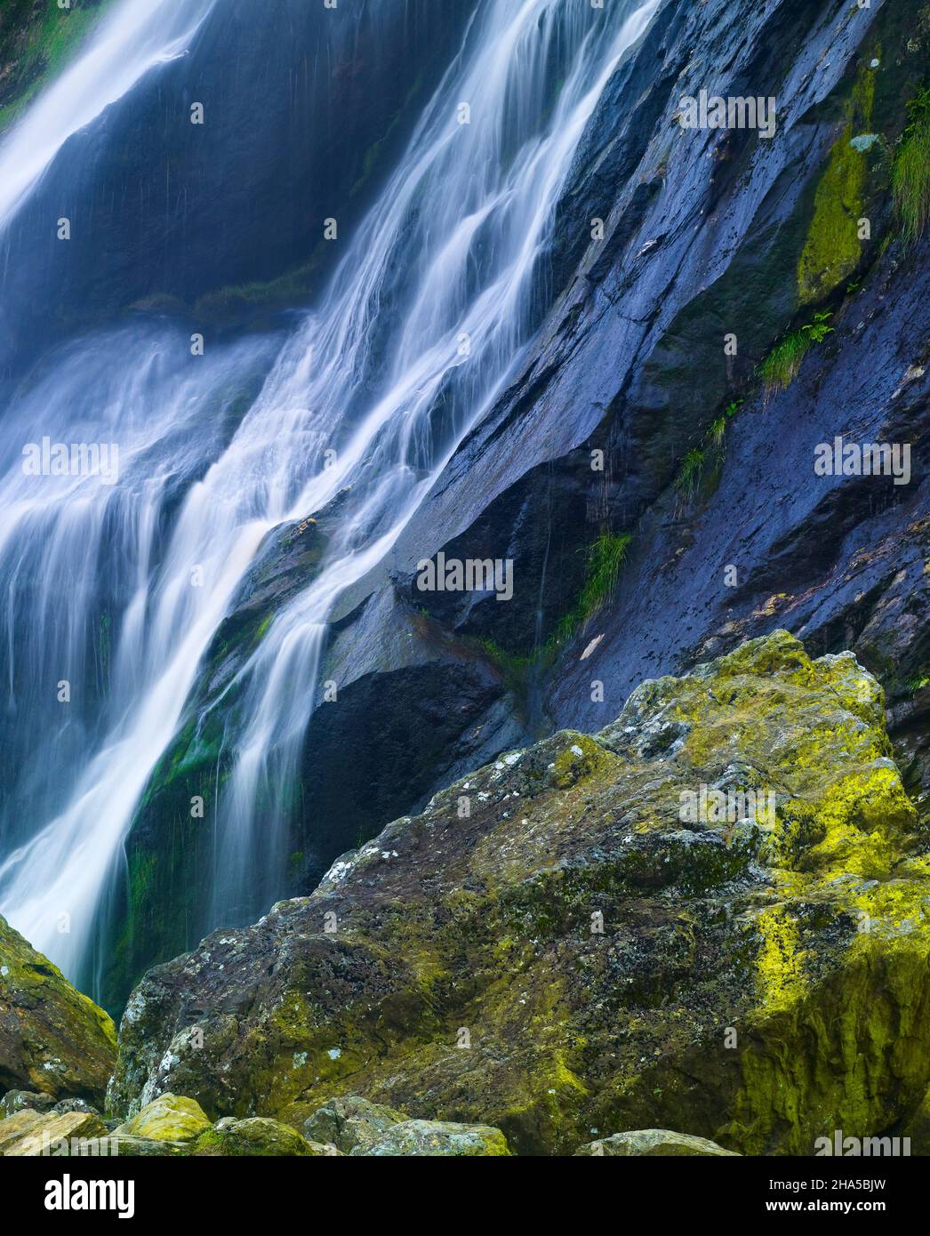 europe,republic of ireland,county wicklow,powerscourt waterfall at ...