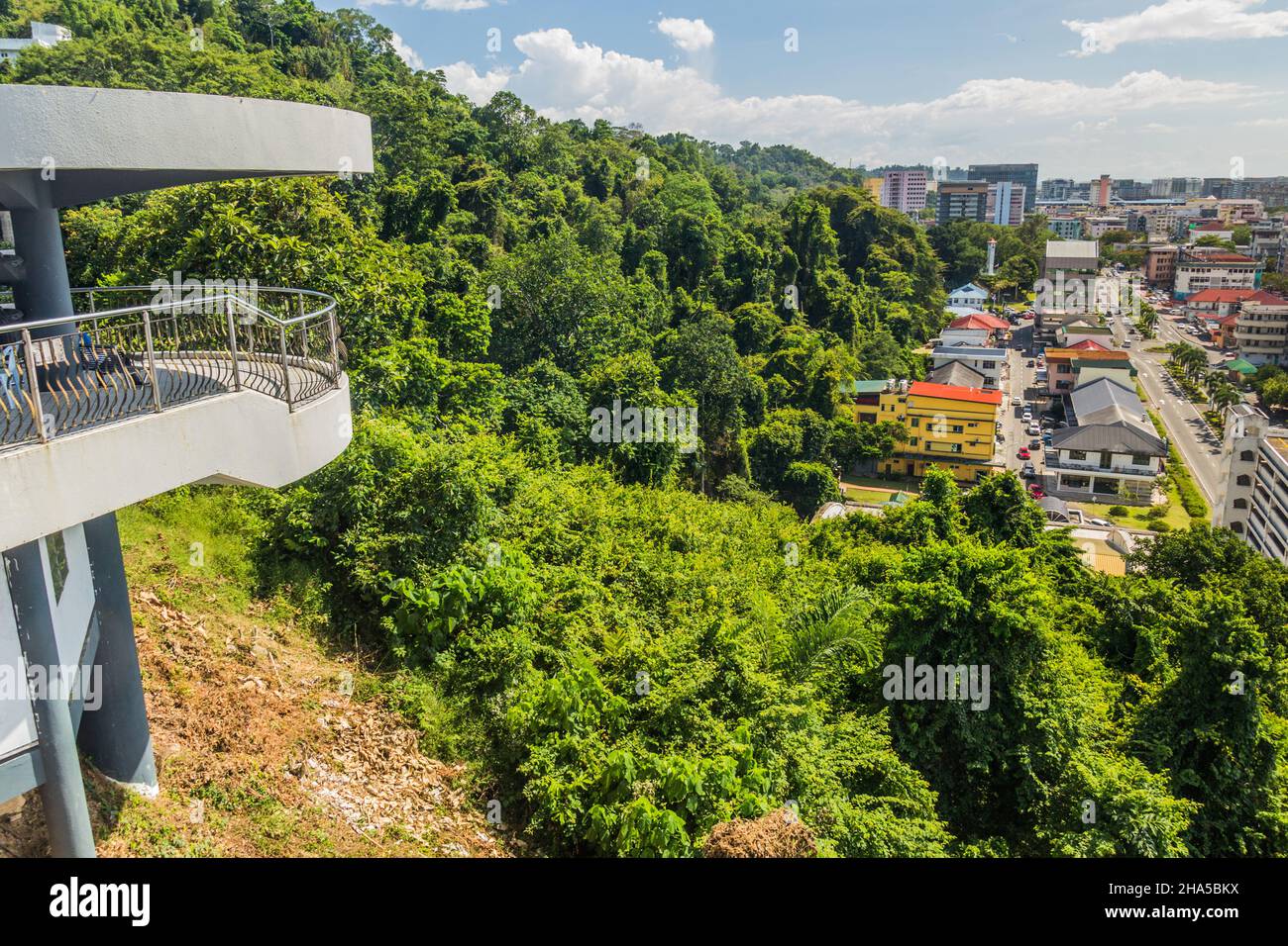 View from Signal Hill Observatory Tower in Kota Kinabalu, Sabah ...
