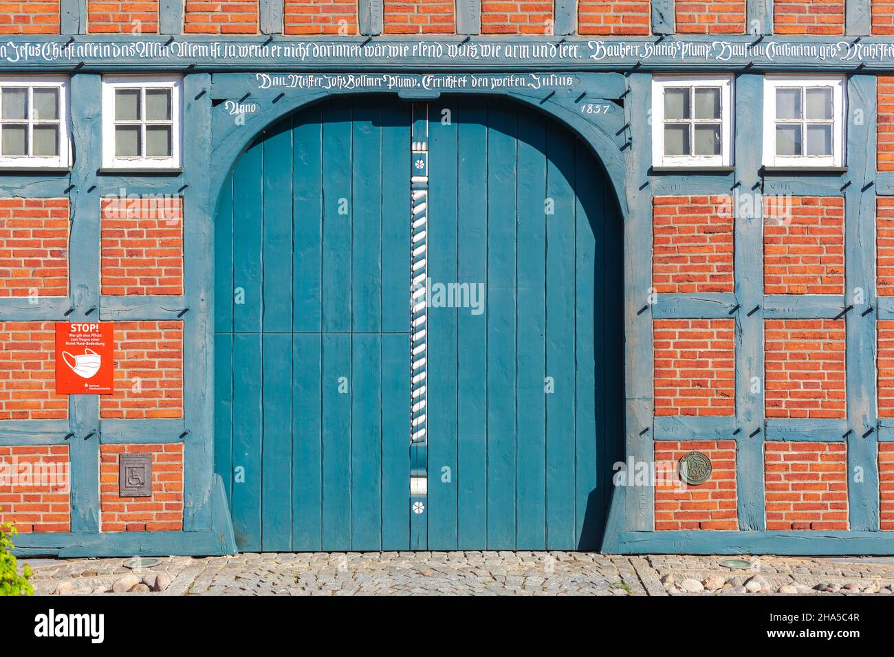 gate at a half-timbered house,ritterhude,osterholz district,lower ...