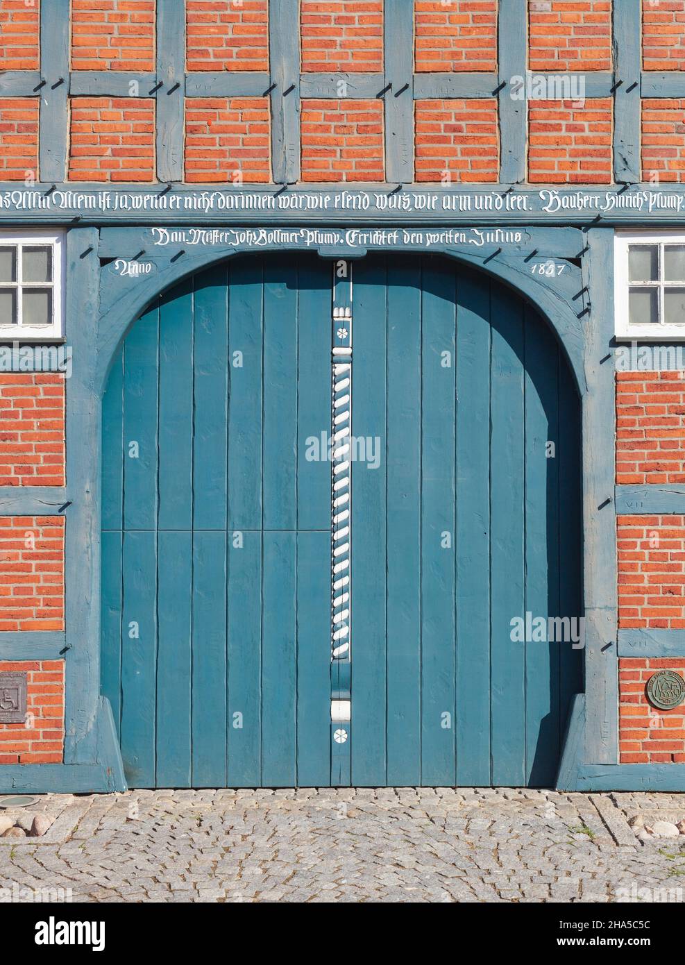 gate at a half-timbered house,ritterhude,osterholz district,lower ...