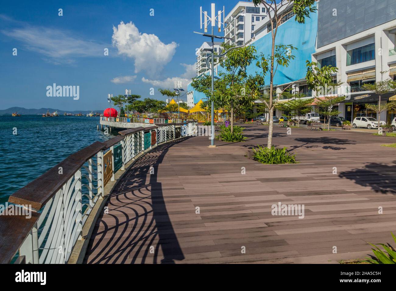 KOTA KINABALU, MALAYSIA - FEBRUARY 23, 2018: View of Waterfront ...