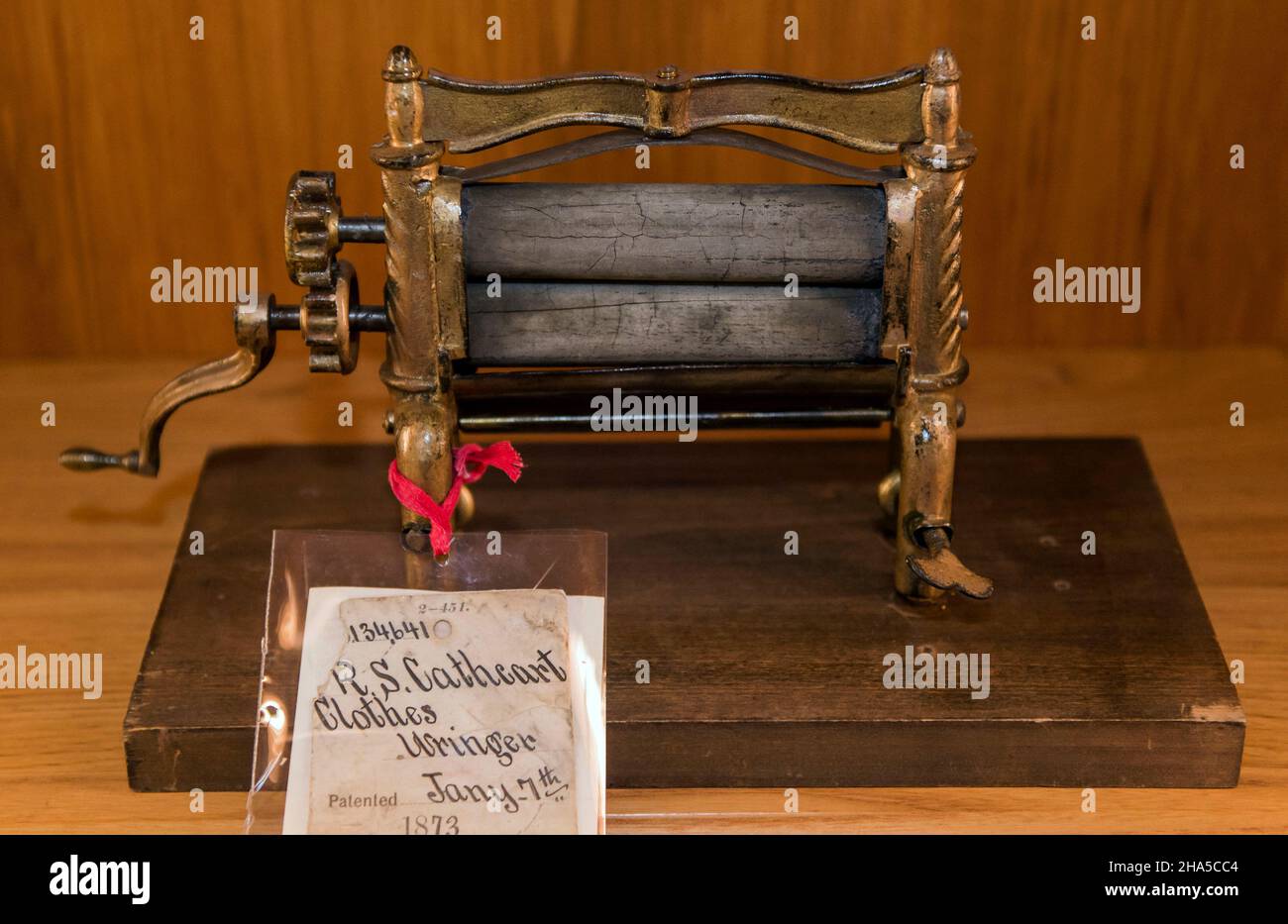 Wilmington, Delaware, USA. 10th Dec, 2021. A patent model for ...