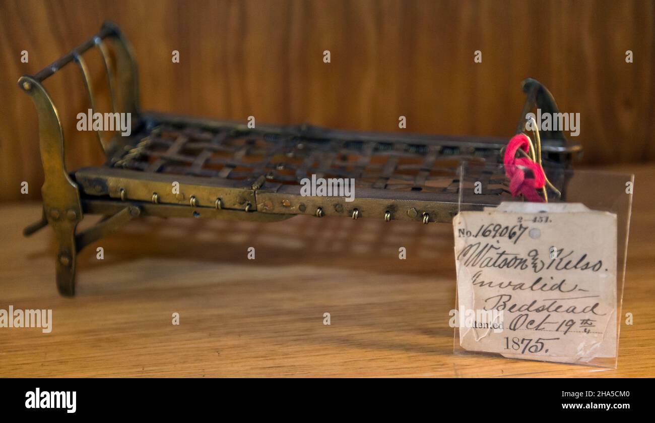 Wilmington, Delaware, USA. 10th Dec, 2021. A patent model for ...