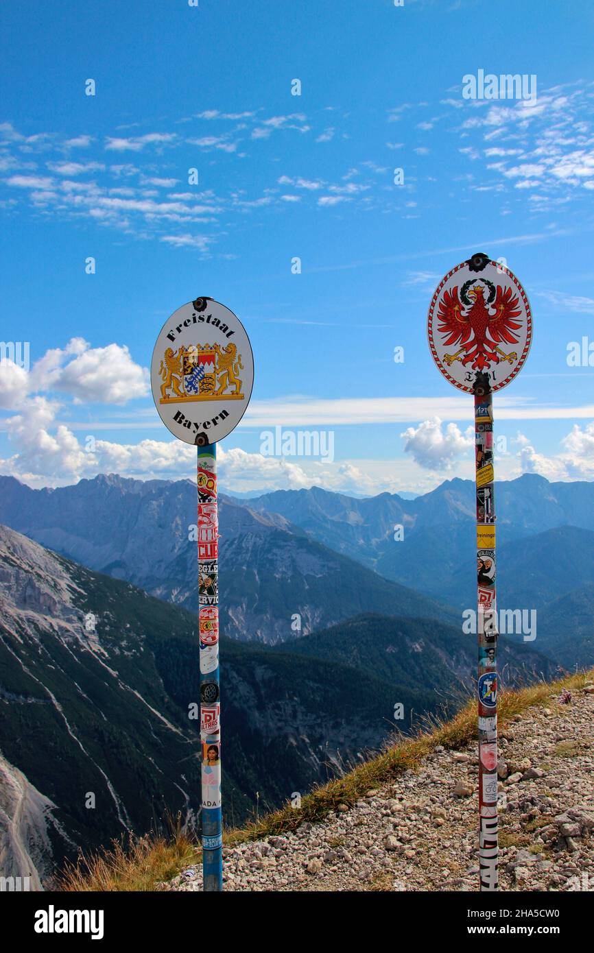 state border germany austria,border signs on the passamani circular ...