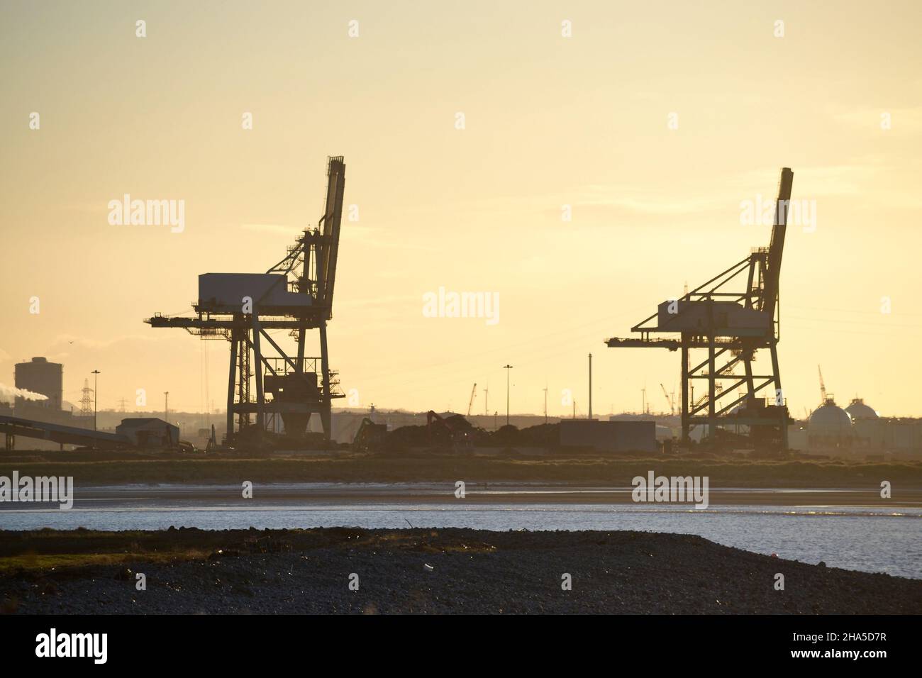 Colour image looking towards the the Bulk Terminal and new Teesside ...