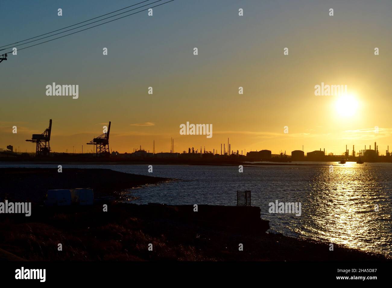 Colour image looking towards the the Bulk Terminal and new Teesside ...