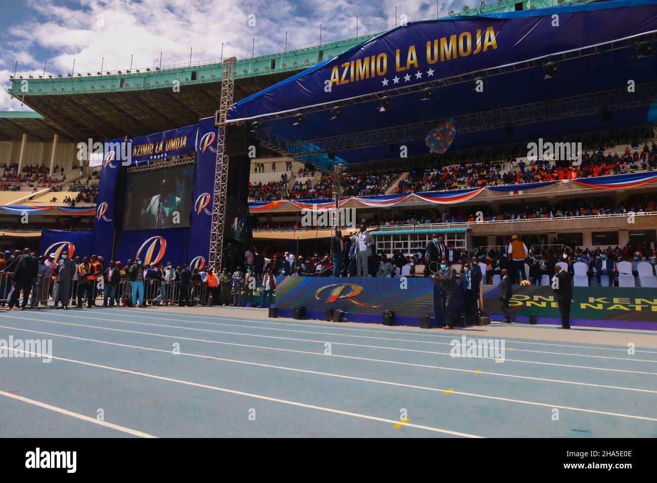 Nairobi, Kenya. 10th Dec, 2021. Leaders and Citizens attend the Azimio ...