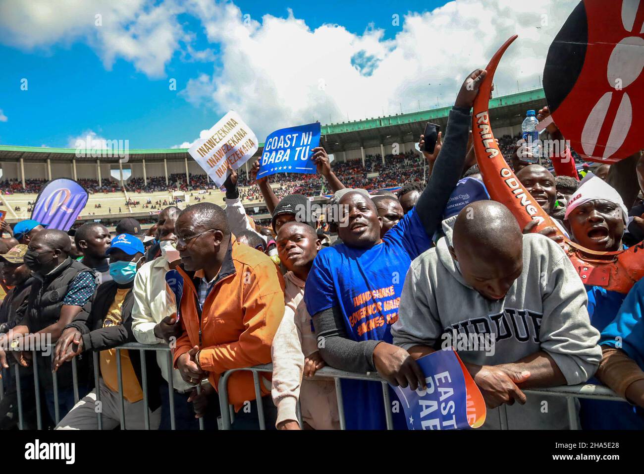 Nairobi, Kenya. 10th Dec, 2021. Leaders and Citizens attend the Azimio ...