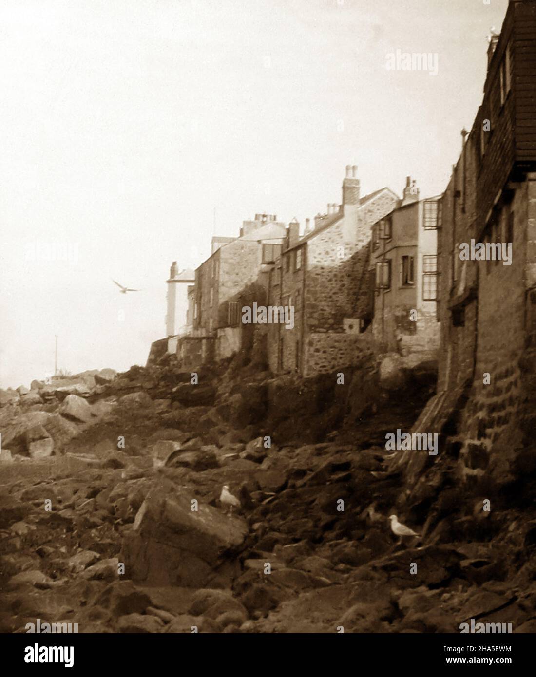 Old houses, St. Ives, Cornwall, Victorian period Stock Photo - Alamy
