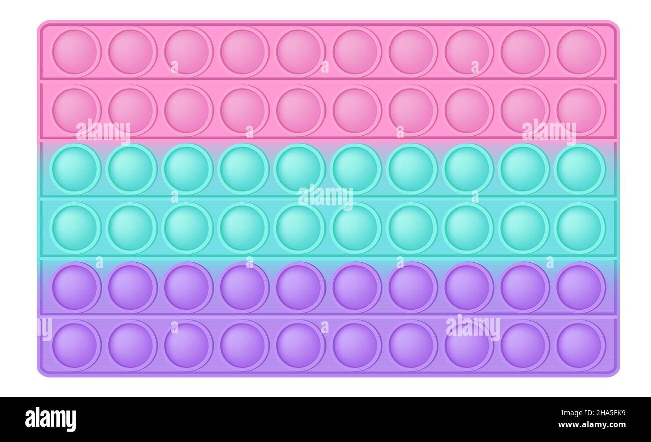 Popit figure rectangle as a fashionable silicon toy for fidgets ...