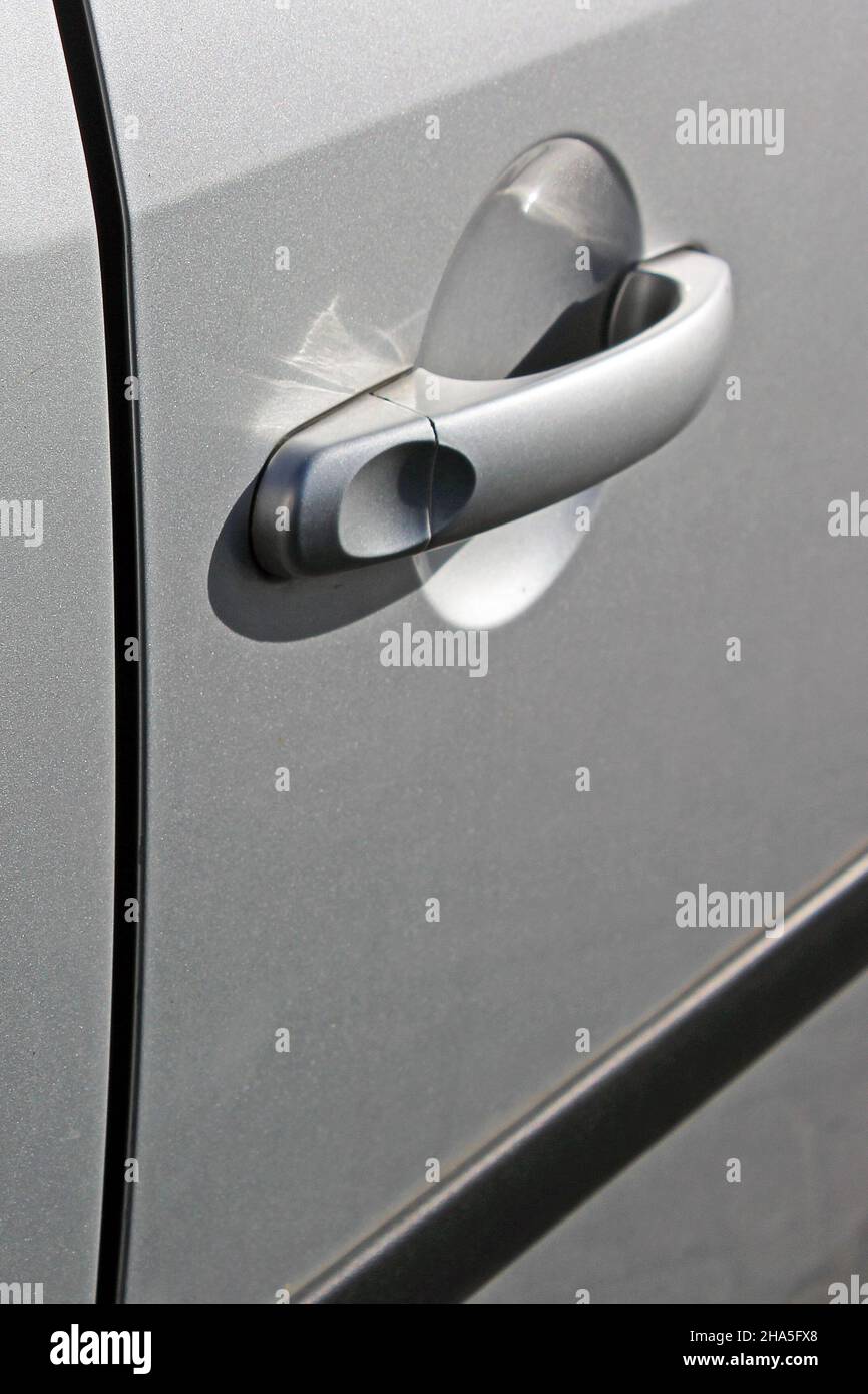 Car door opening handle Stock Photo - Alamy