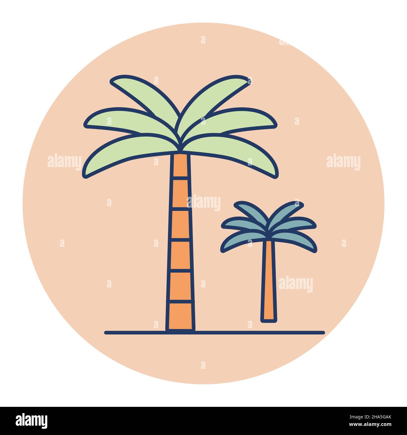 Palm tree vector isolated icon. Nature sign. Graph symbol for travel ...