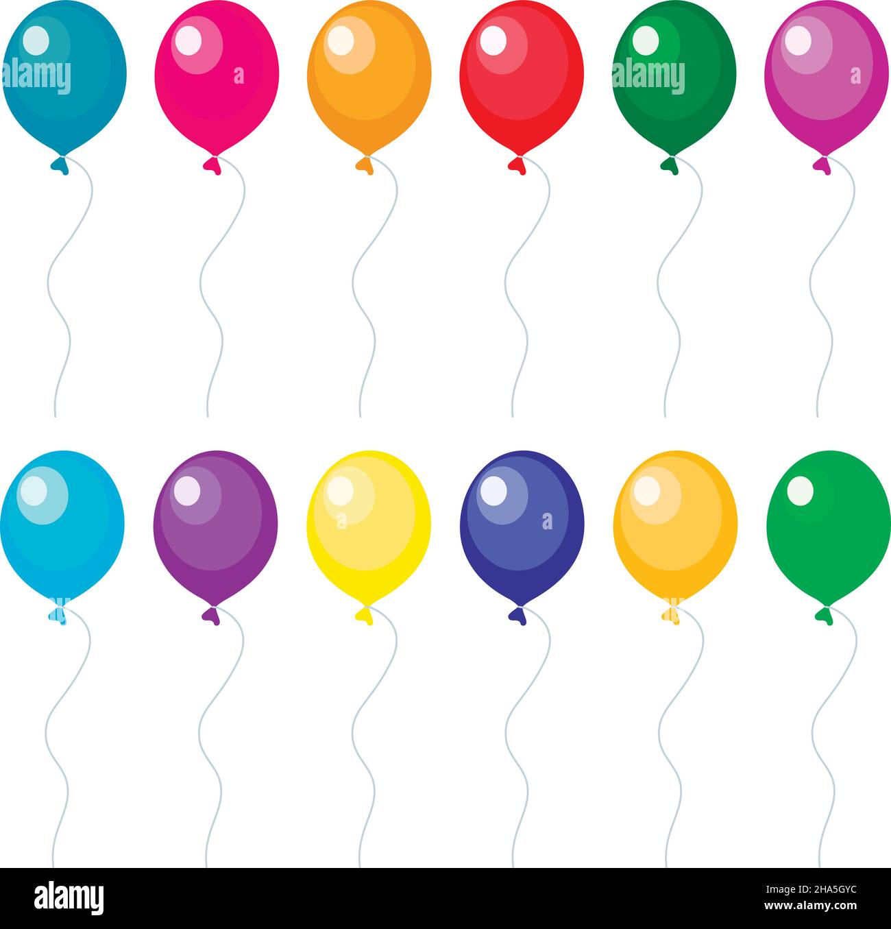 Set of balloons, vector illustration Stock Vector Image & Art - Alamy