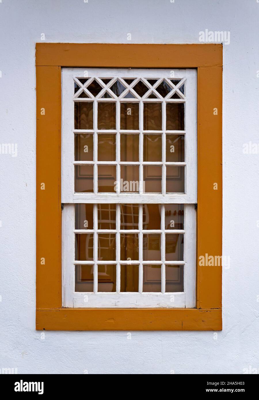Colonial window in historical city of Tiradentes, Minas Gerais, Brazil ...