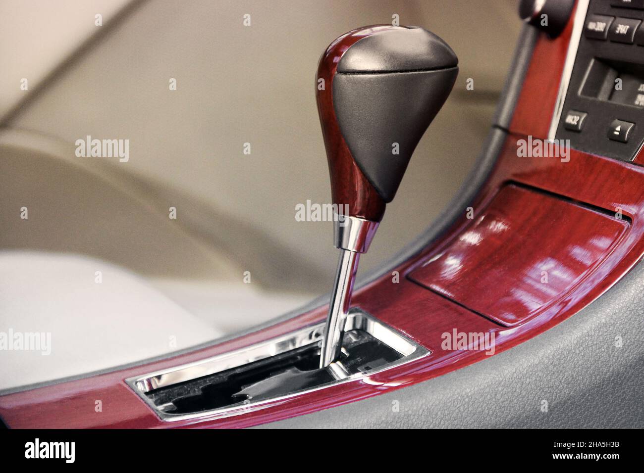 Car interior luxury service. Car interior details. Automatic car ...