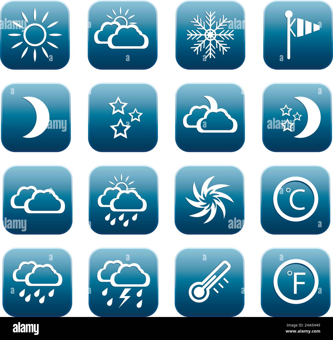 Set of weather icons, vector illustration Stock Vector Image & Art - Alamy