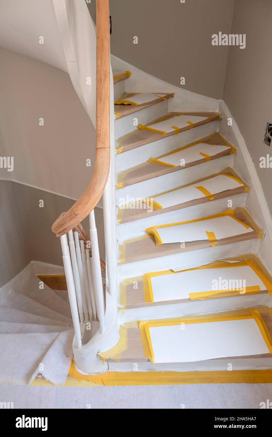 construction site,refurbishment and renovation of an apartment,covered ...