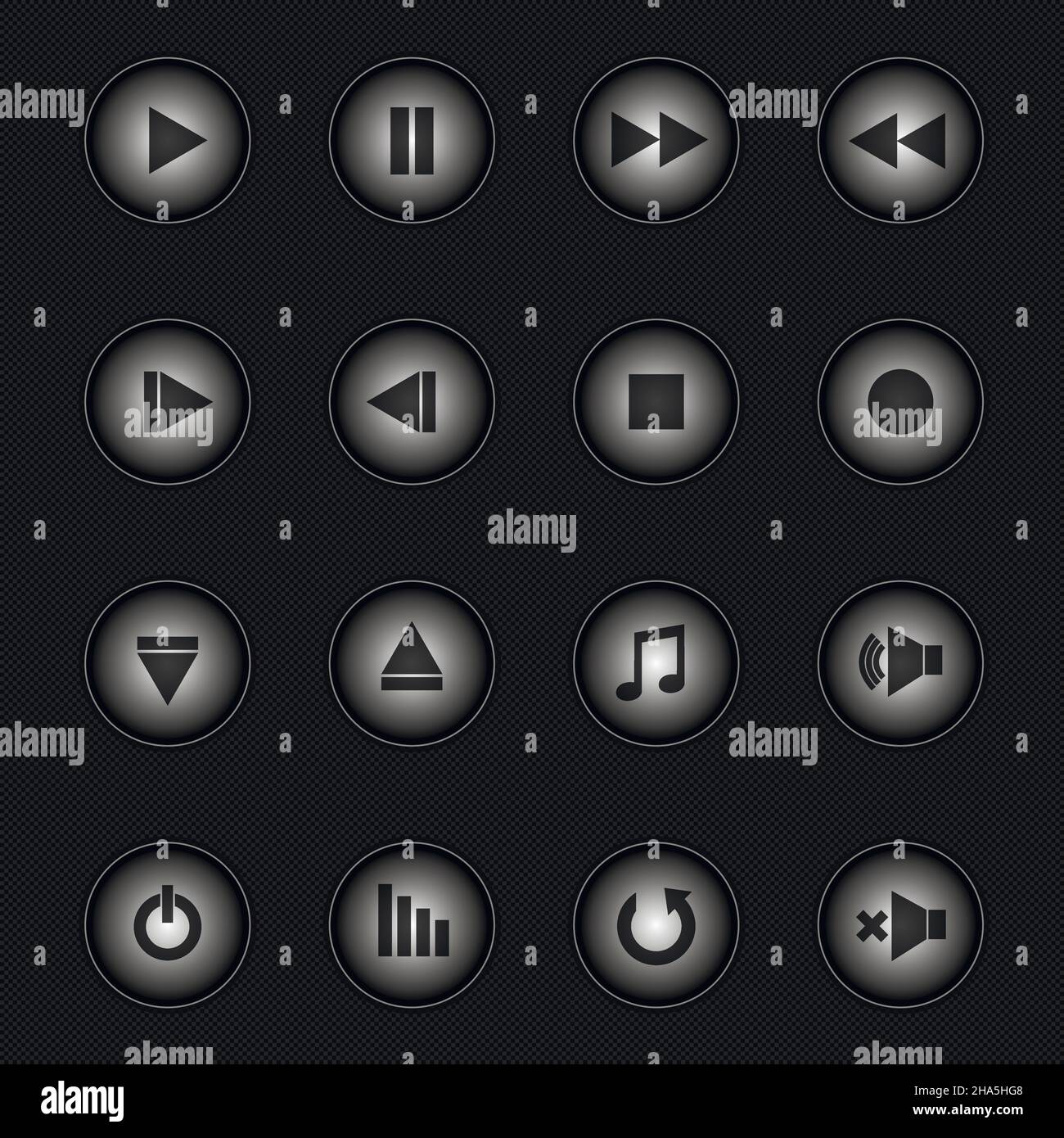 Media player icons set, vector illustration Stock Vector Image & Art ...