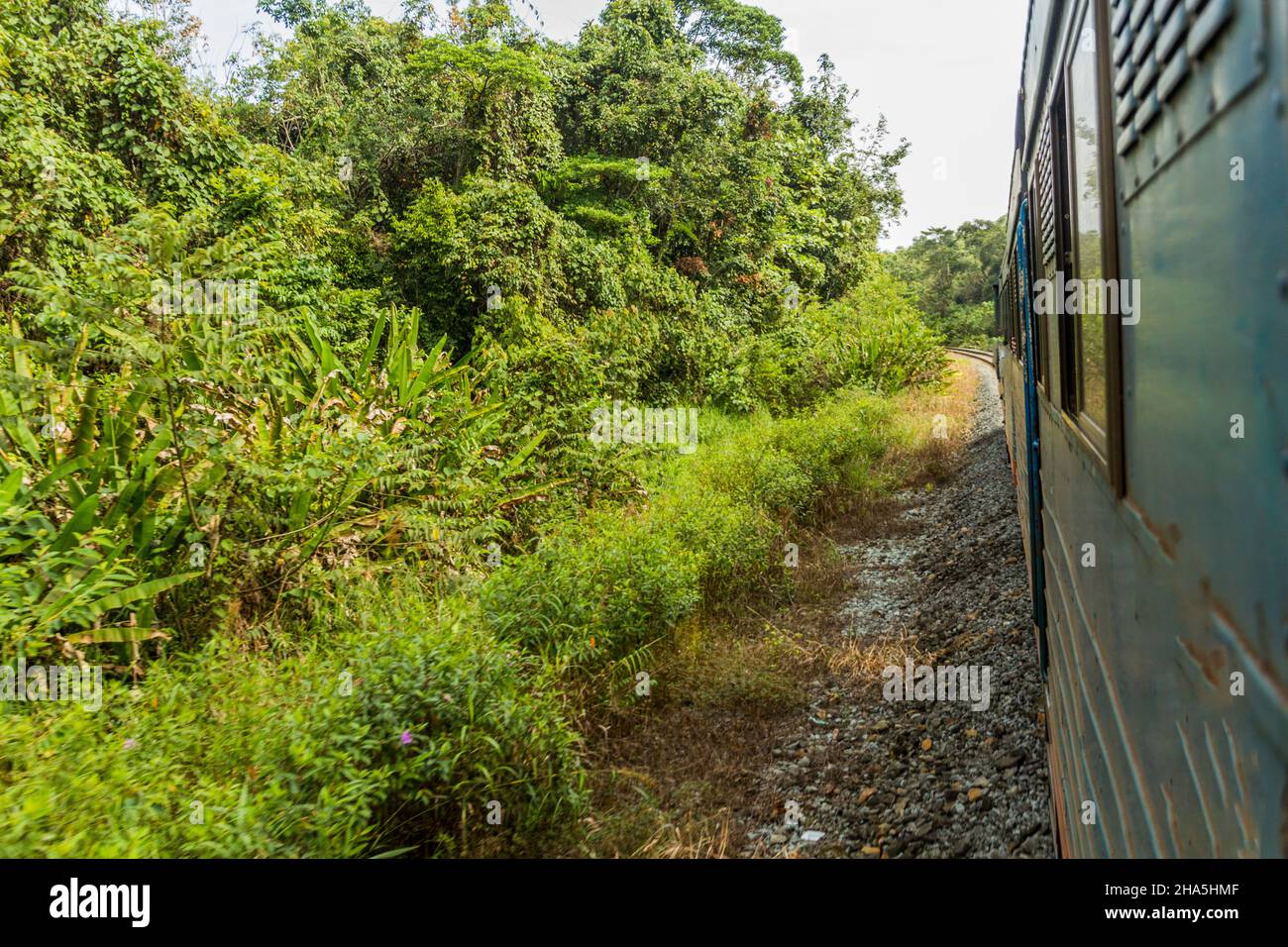 View from a train of North Borneo Railway, Sabah, Malaysia Stock Photo ...