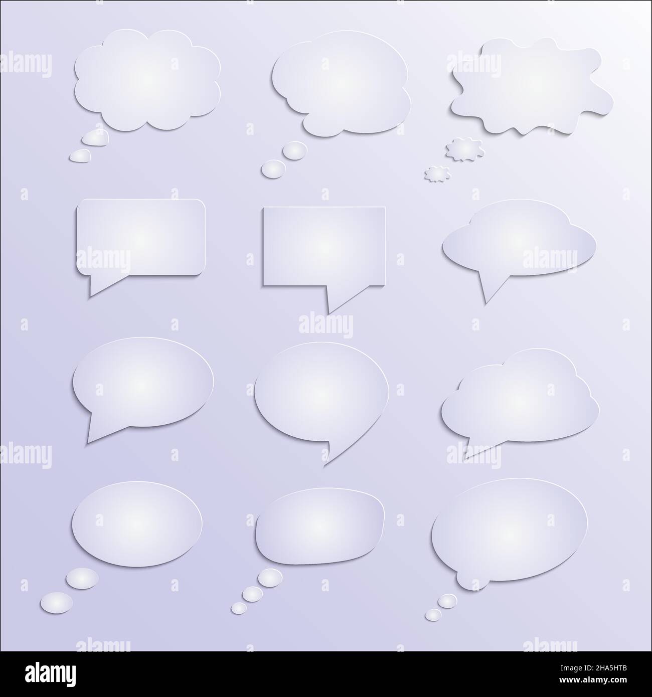 Speech bubble, abstract 3D design, vector illustration Stock Vector ...