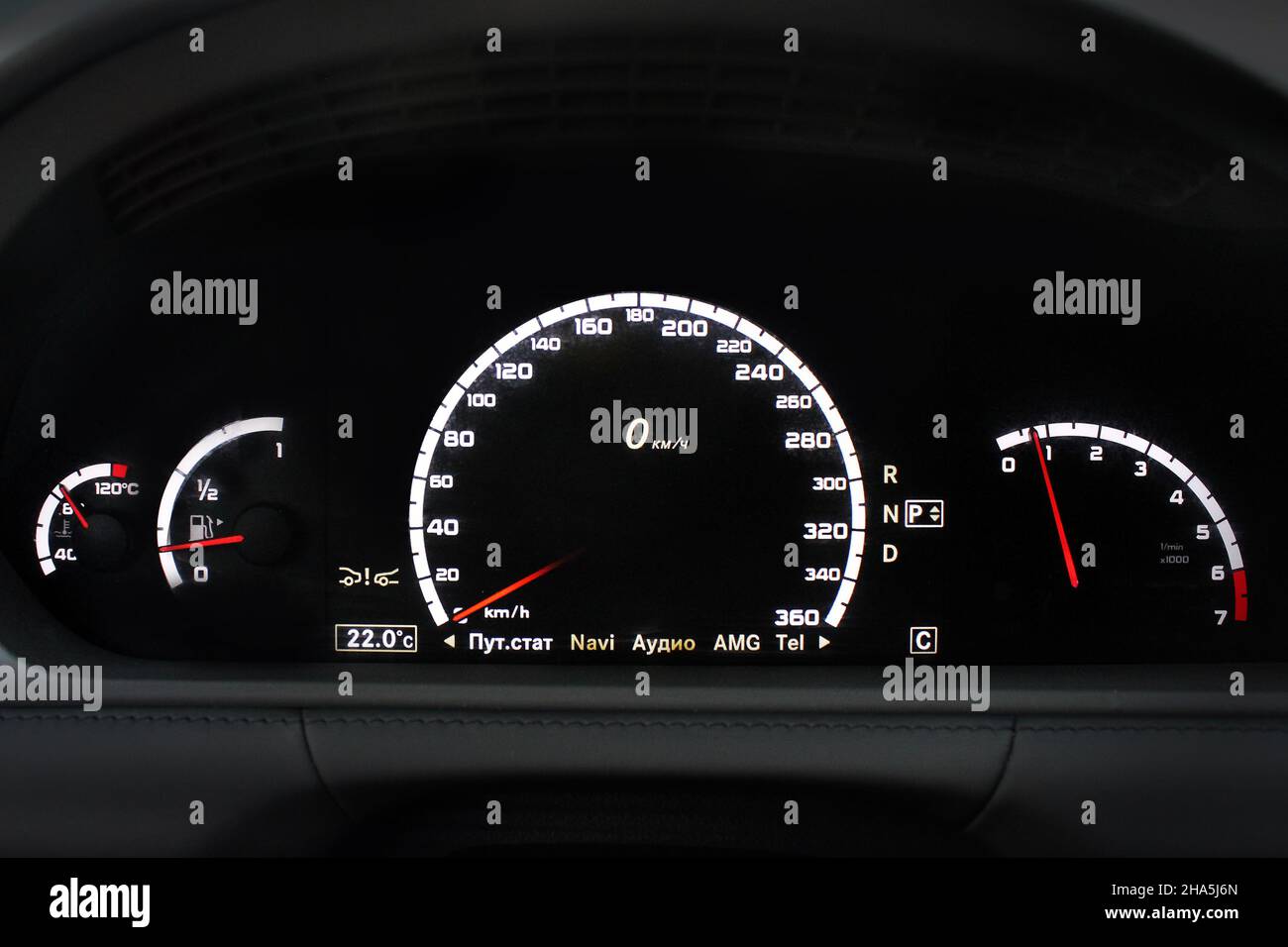 Car dashboard, illuminated panel, speed display Stock Photo - Alamy