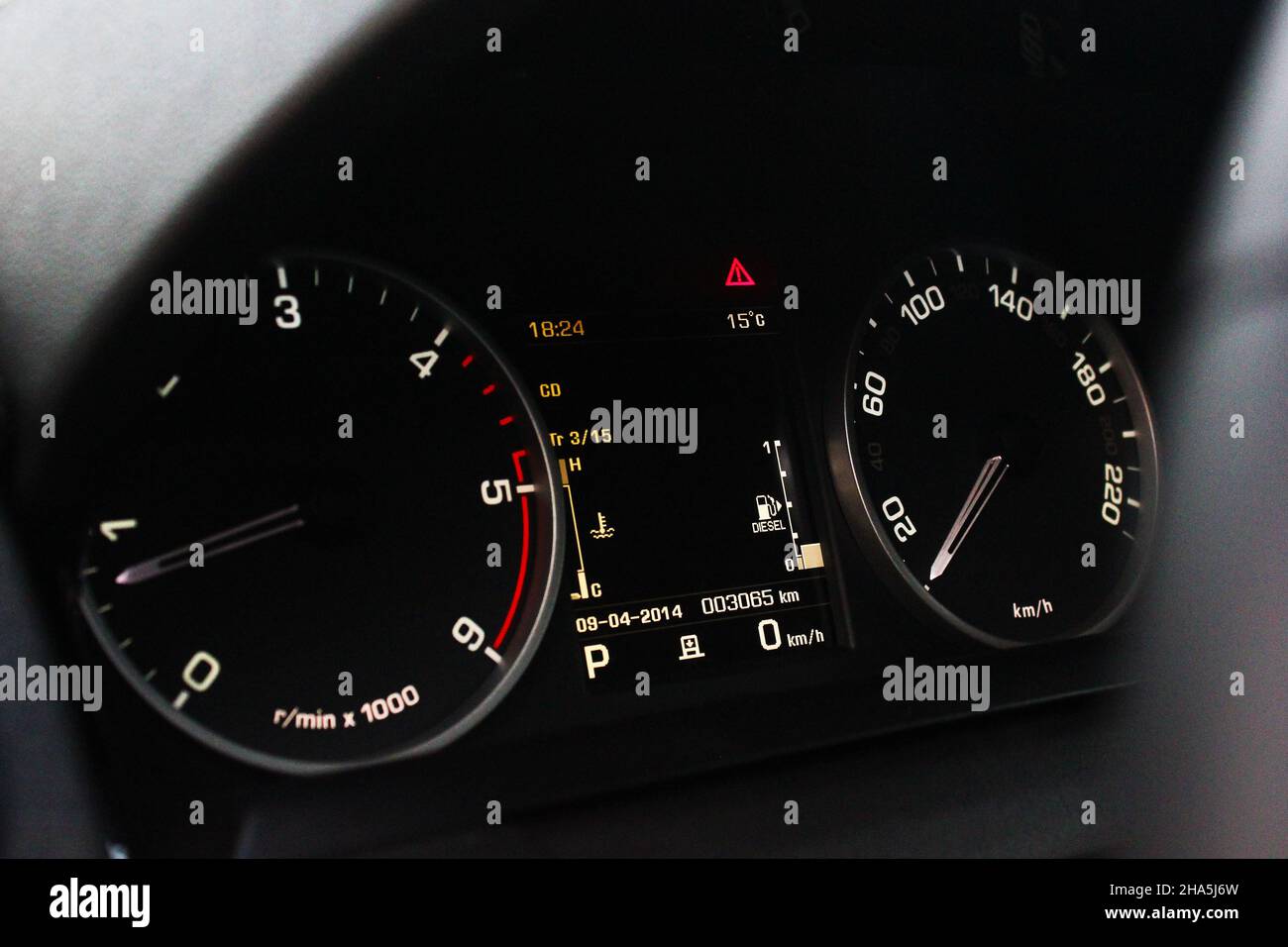 Car dashboard, illuminated panel, speed display Stock Photo - Alamy