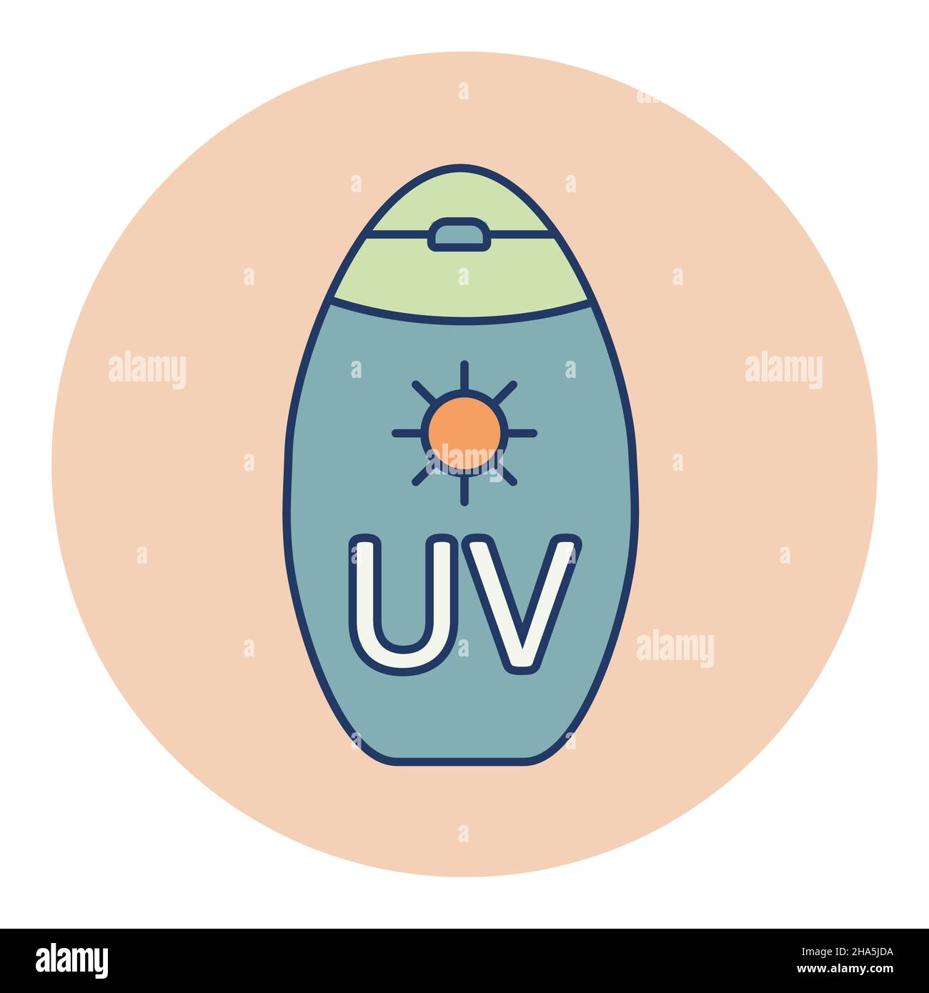 Sunscreen cream vector icon. Summer sign. Graph symbol for travel and ...