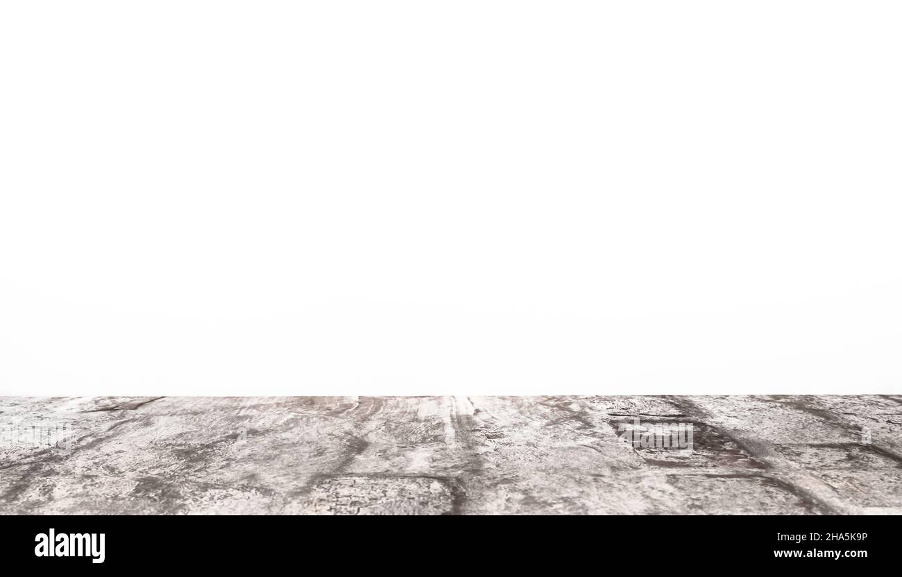 Stone table on white background. White background with stone support ...