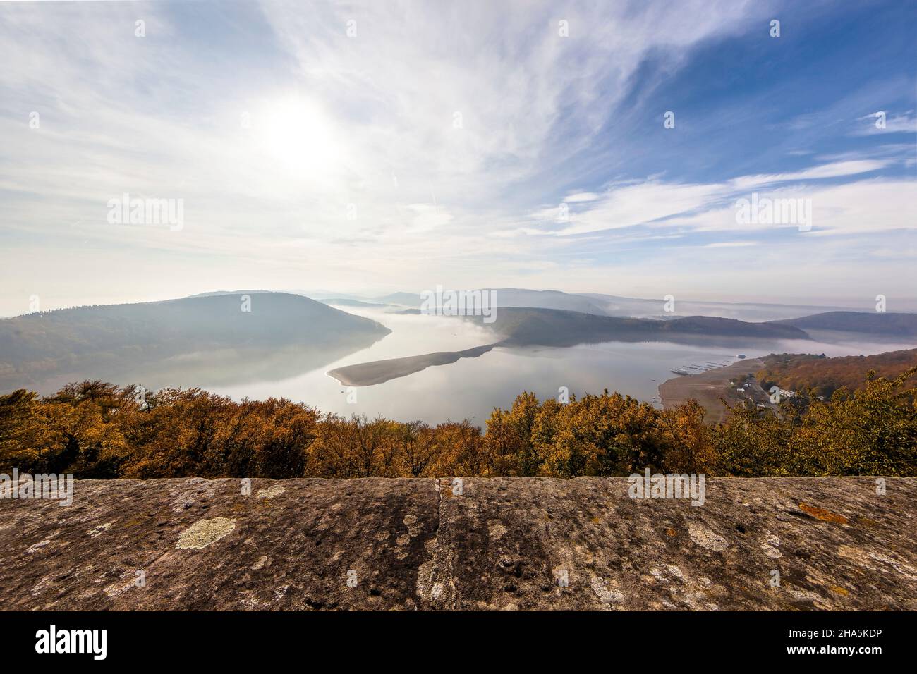 from waldeck castle with a view of the edersee and the surrounding ...