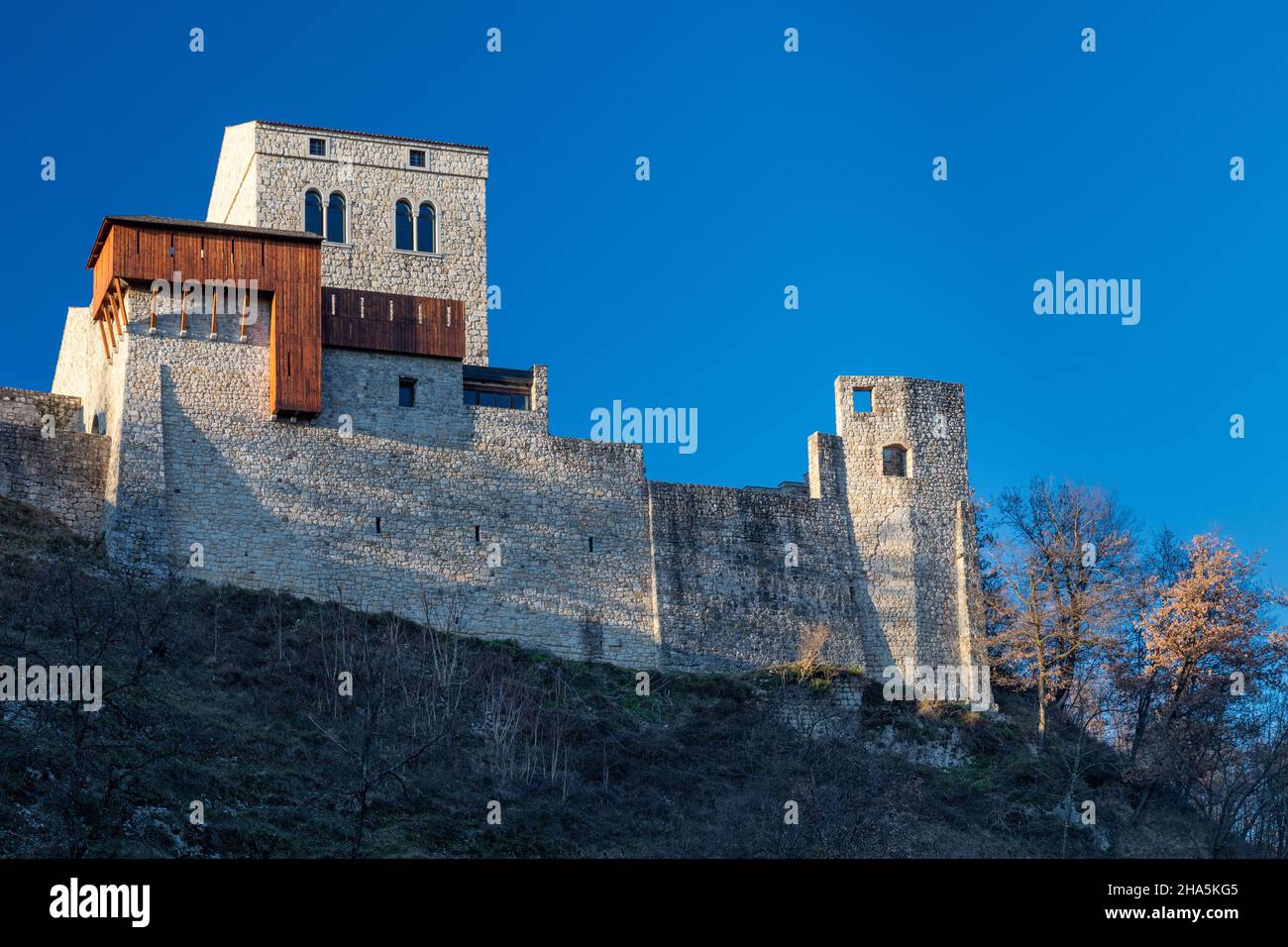 RAGOGNA, ITALY - Jan 30, 2021: A beautiful scene of the Castle of ...