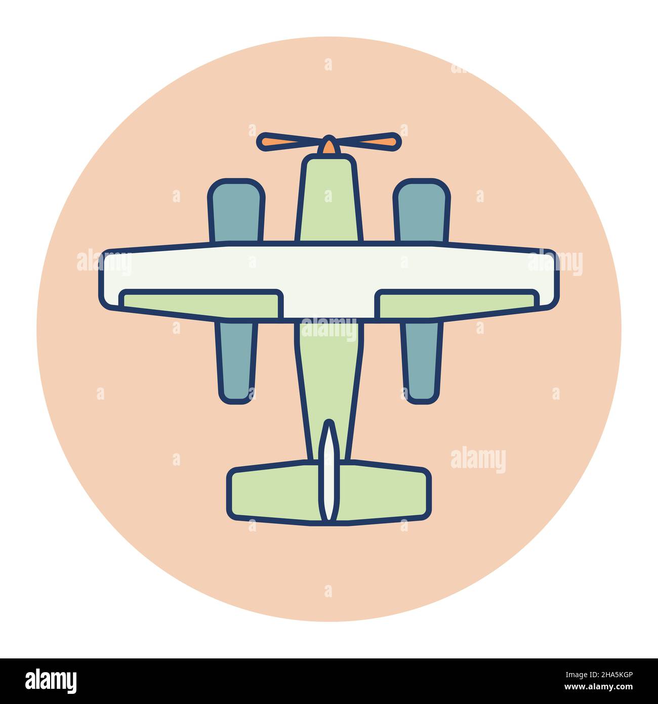 Small amphibian seaplane, plane vector icon. Graph symbol for travel ...