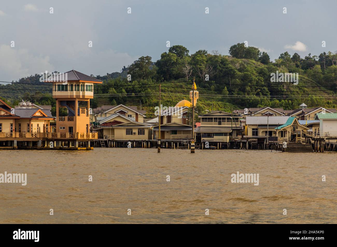 Kampong Ayer water town in Bandar Seri Begawan, capital of Brunei Stock ...