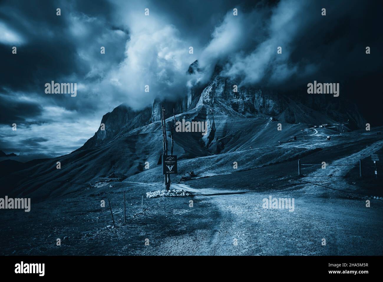 mystical atmosphere in the dolomites Stock Photo - Alamy