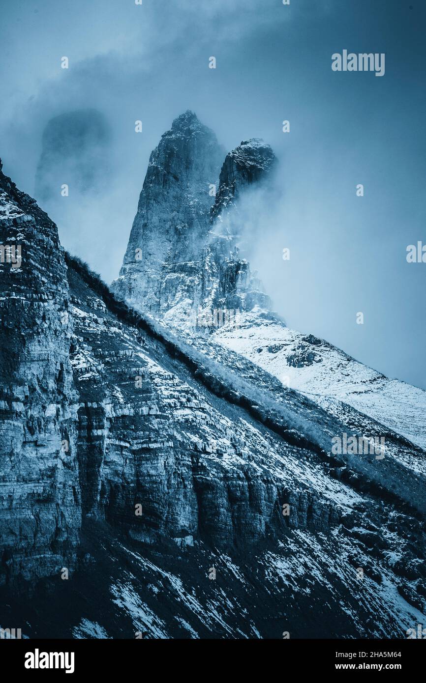 mystical atmosphere in the dolomites Stock Photo - Alamy