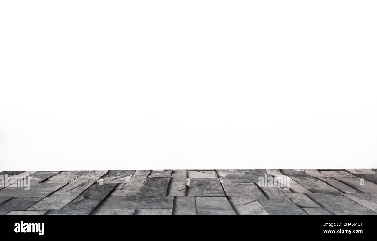 Stone table on white background. White background with stone support ...