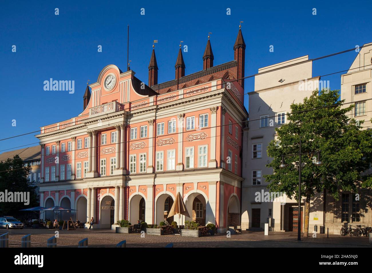Rostock town hall on neuer markt hi-res stock photography and images ...