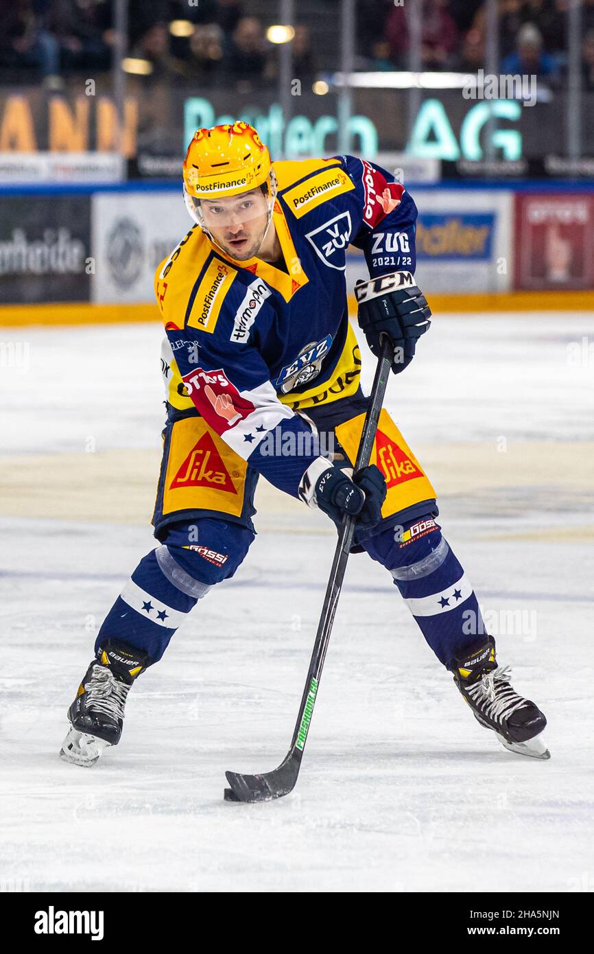 PostFinance Top Scorer Jan Kovar # 43 (EV Zug) during the National ...