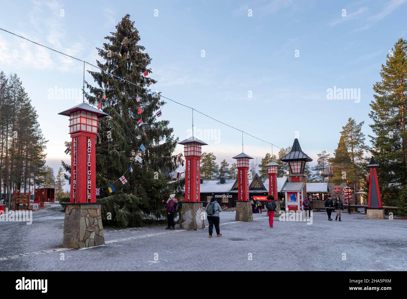 santa claus village,arctic circle,rovaniemi,lapland,finland Stock Photo ...