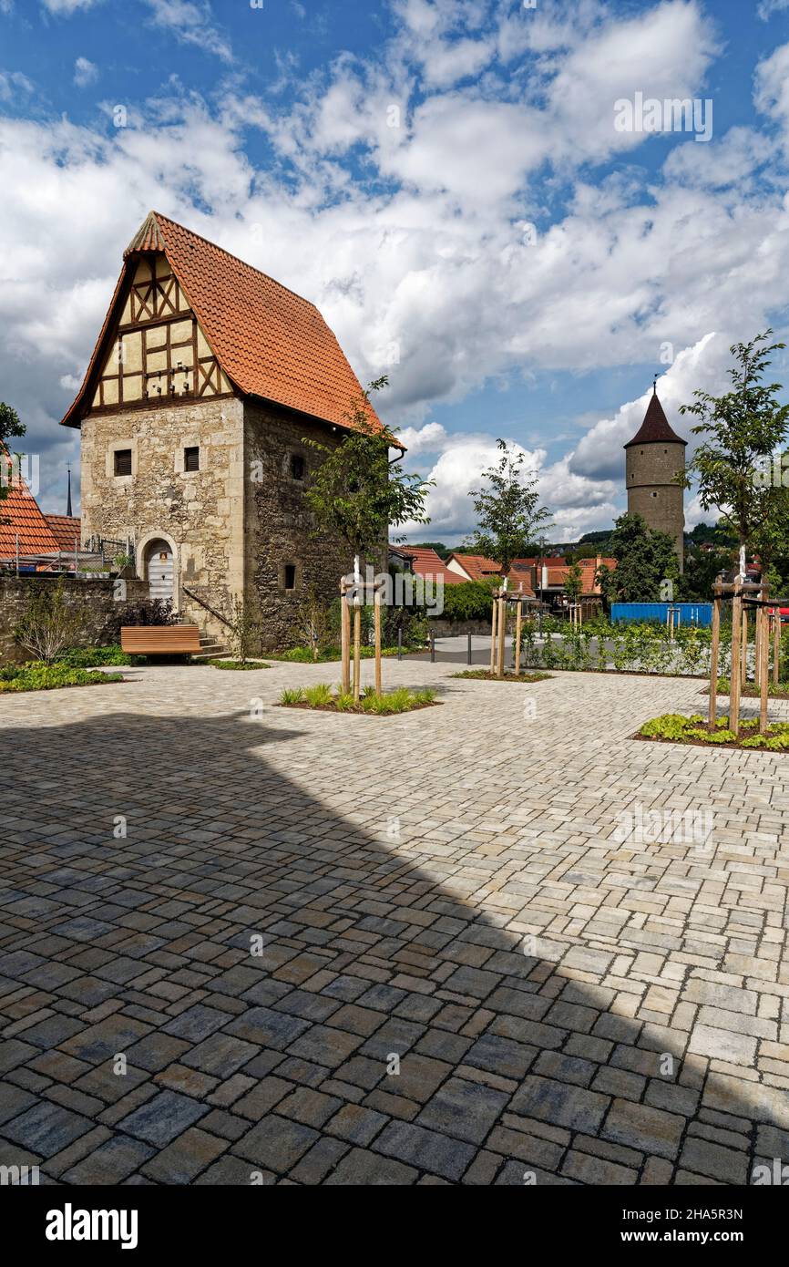 The historic old town of ochsenfurt am main hi-res stock photography ...