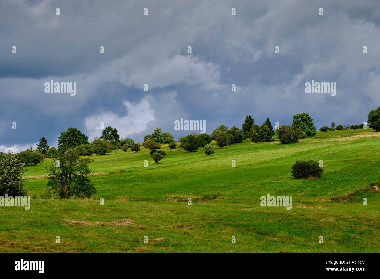 landscape in the nsg "hohe rhön" between basaltsee and heidelstein,rhön ...