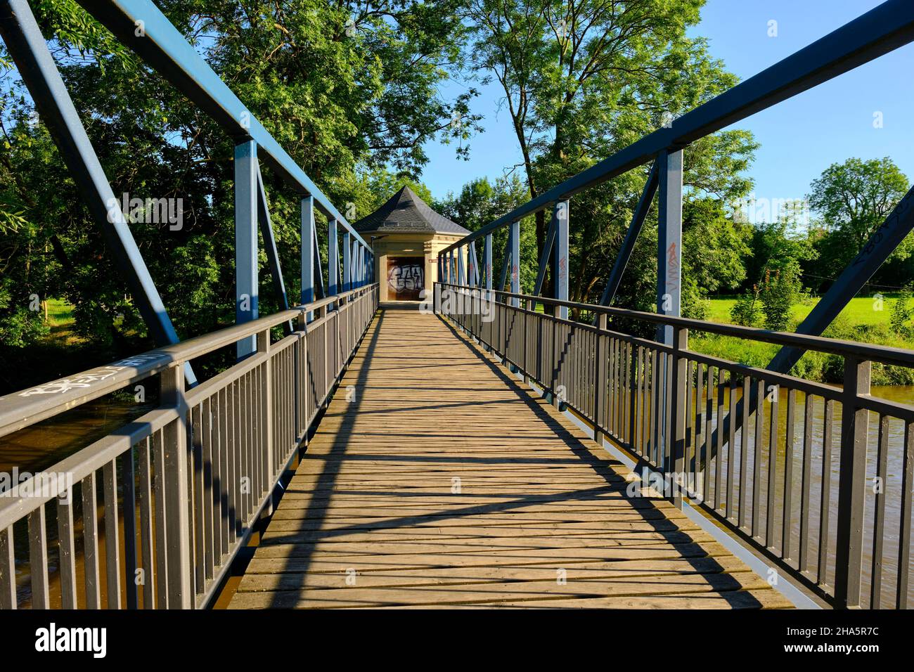 dreierbrücke over the white elster in zeitz; burgenlandkreis; saxony ...