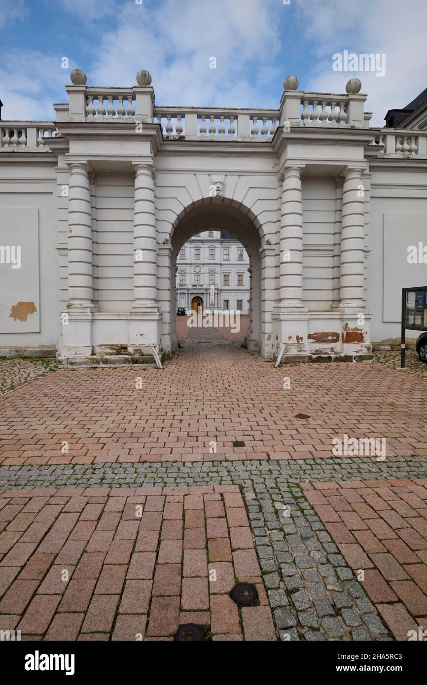 The neu augustusburg castle in weissenfels on the romanesque road hi ...