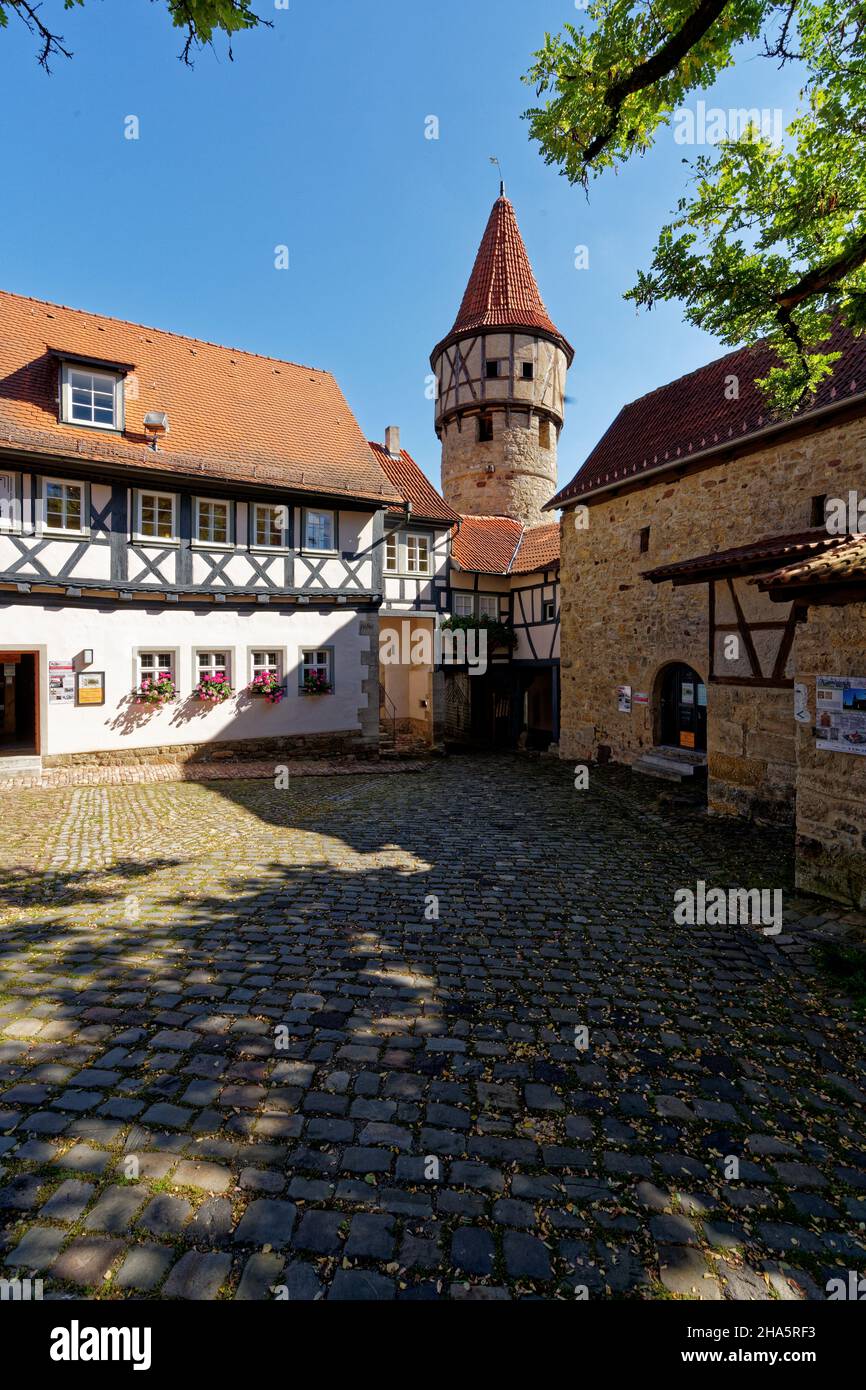 the fortified church in ostheim vor der rhön,rhön-grabfeld district ...