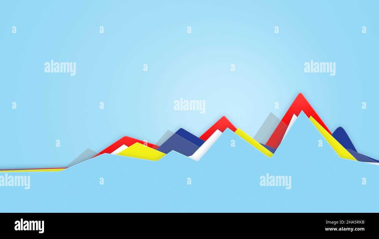 Abstract multi colored line chart. Abstract colorful line chart on ... Abstract multi colored line chart. Abstract colorful line chart on ...