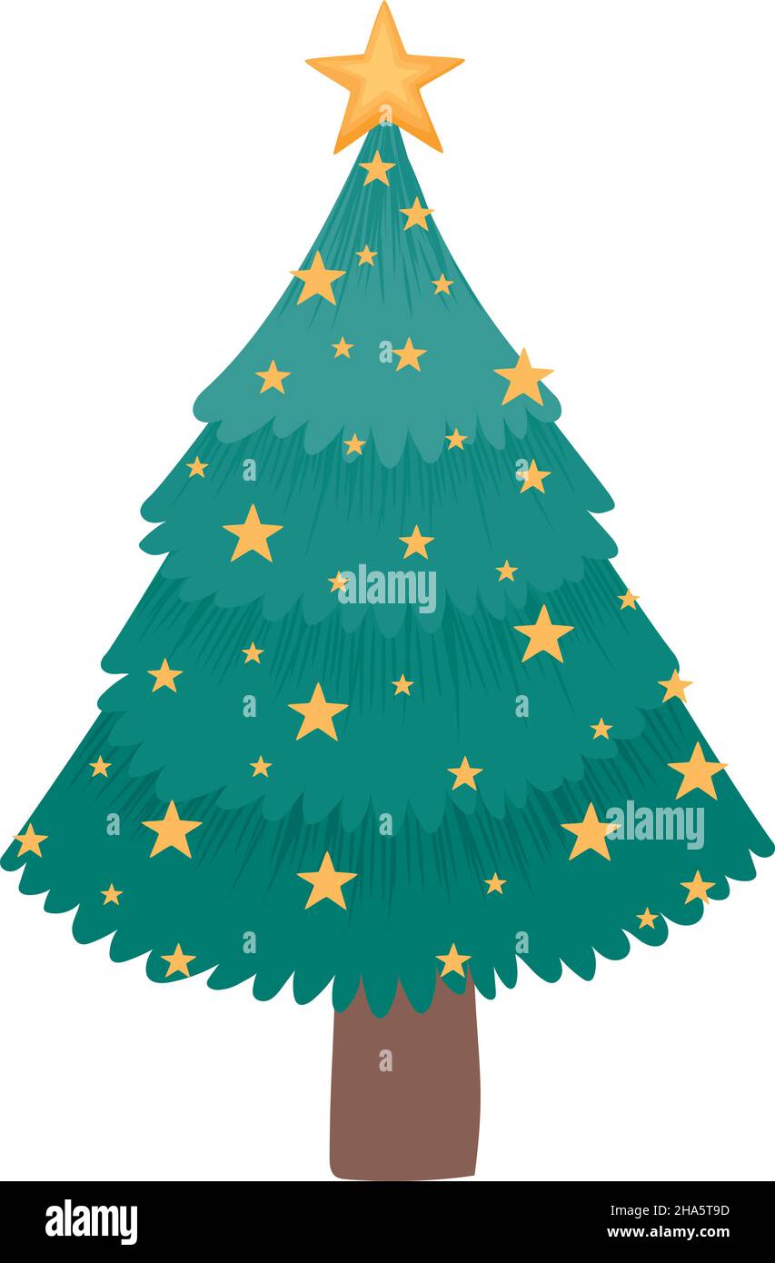 christmas tree with stars Stock Vector Image & Art - Alamy