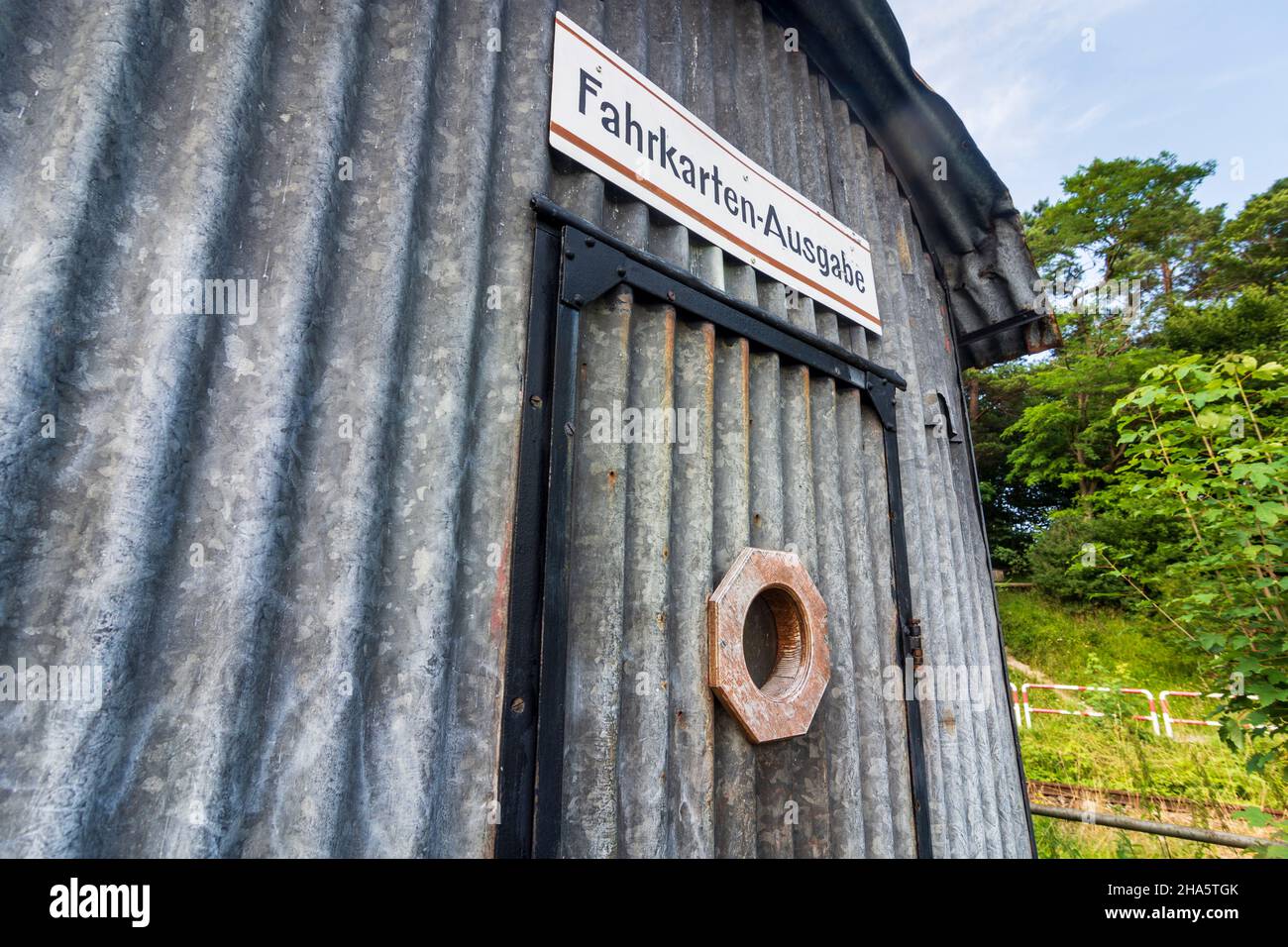 Historic ticket booth at railway station in upper bavaria hi-res stock ...