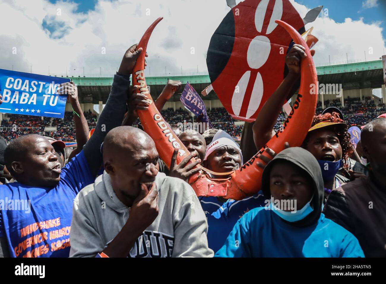 Nairobi, Kenya. 10th Dec, 2021. Leaders and Citizens attend the Azimio ...