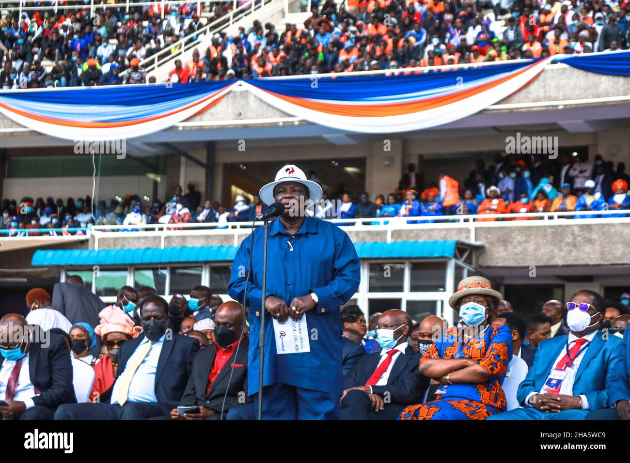 Nairobi, Kenya. 10th Dec, 2021. COTU boss Francis Atwoli give a speech ...
