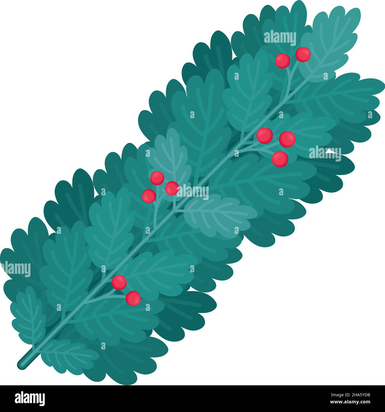 mistletoe branch design Stock Vector Image & Art - Alamy
