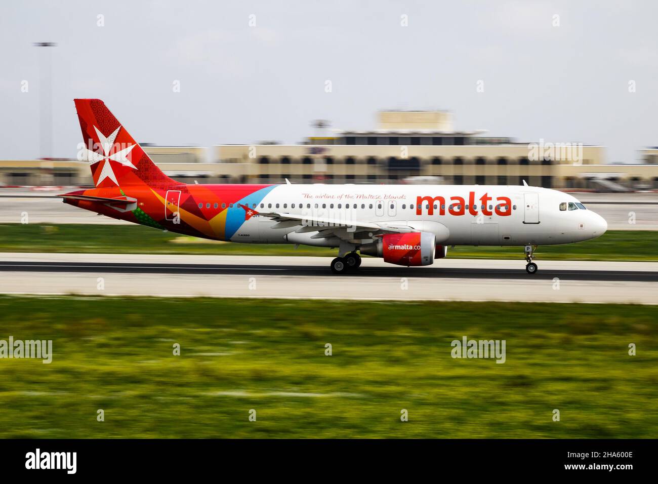 Luqa, Malta - November 24, 2016: Air Malta passenger plane at airport ...